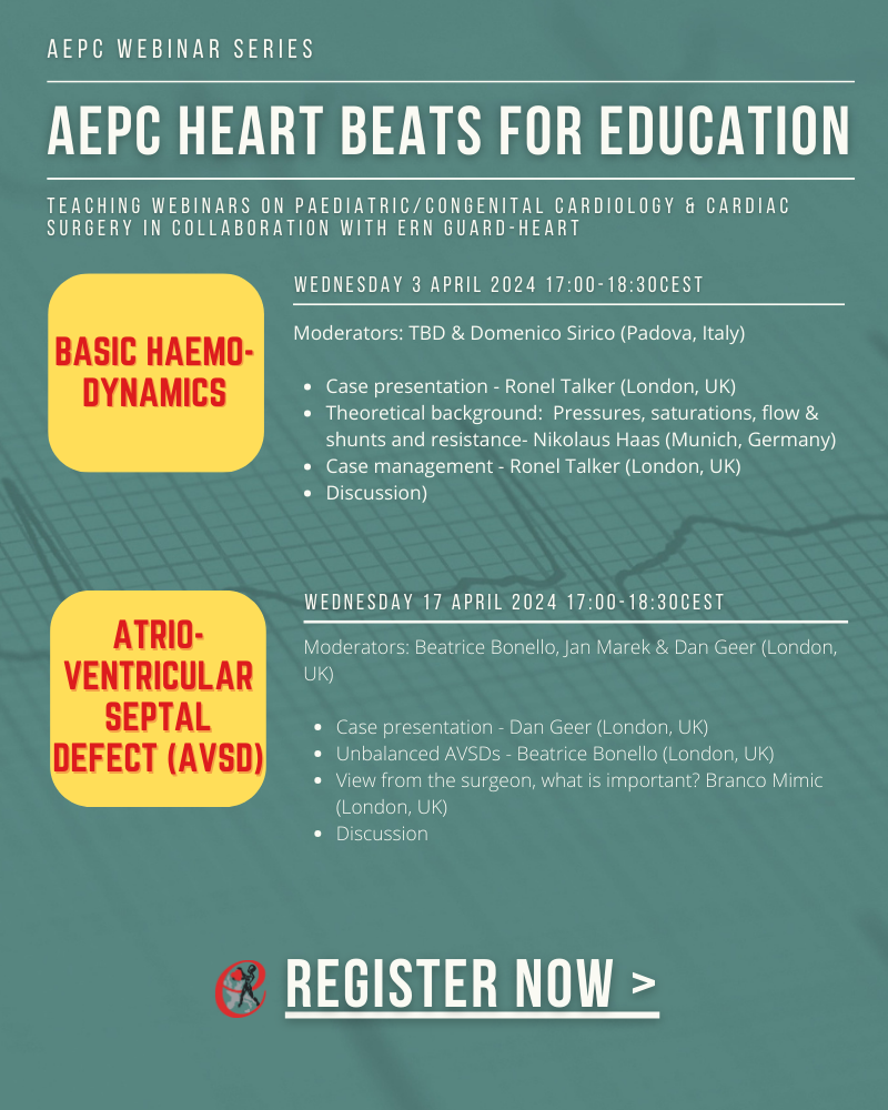 AEPC Heart beats for education - Sign up for our April sessions | AEPC