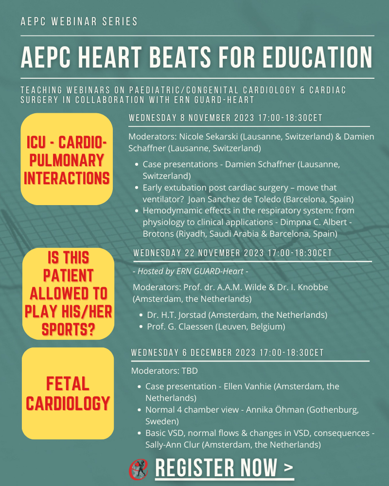 AEPC Heart beats for education - Final sessions for 2023 | AEPC